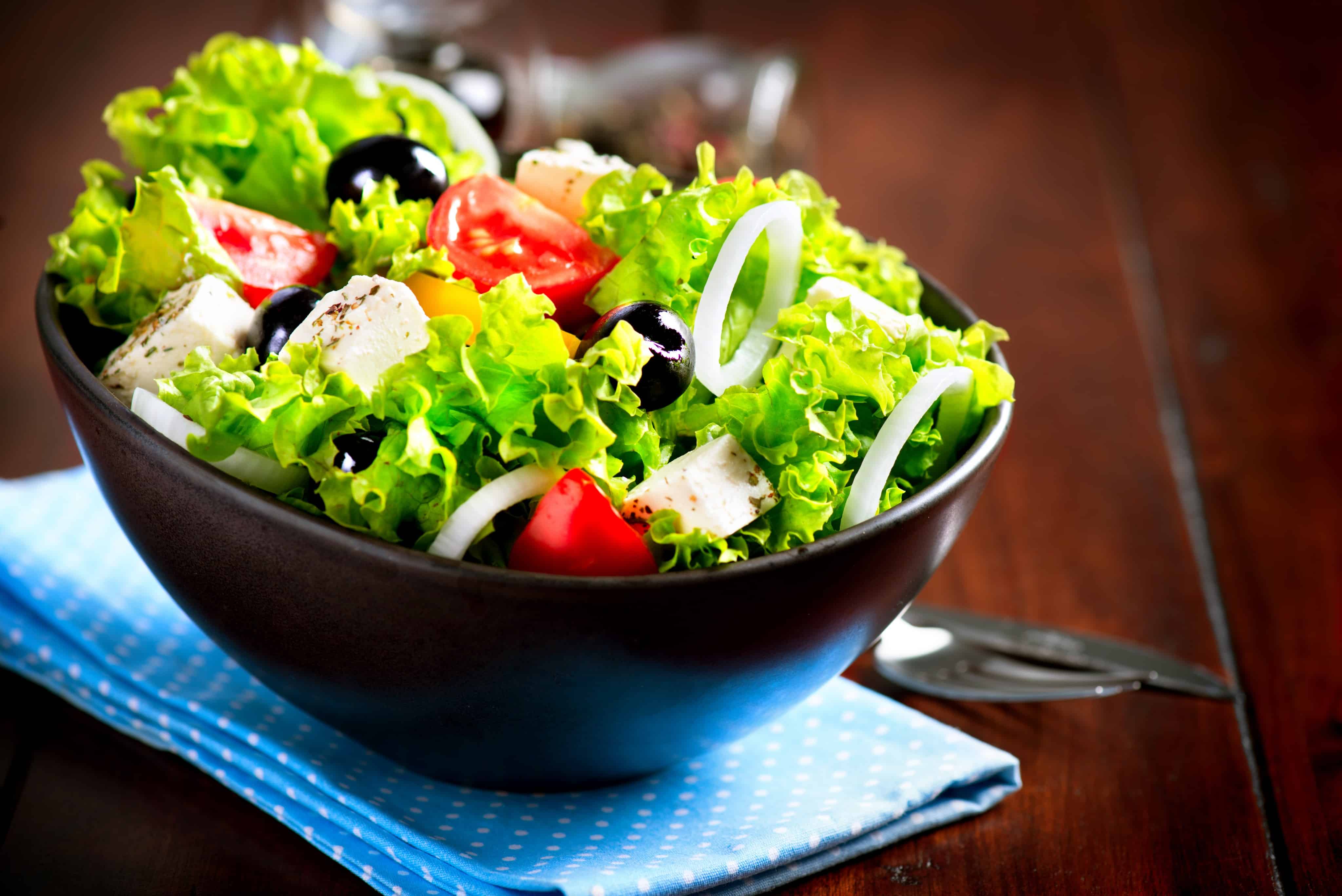 Ensalada Verde con Aderezo de Limón y Aceite de Oliva